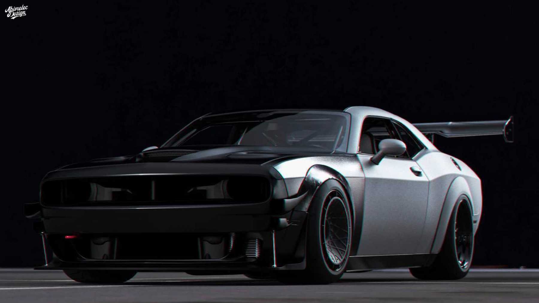 Dodge Challenger Hellcat racing - Rendering - 6/6