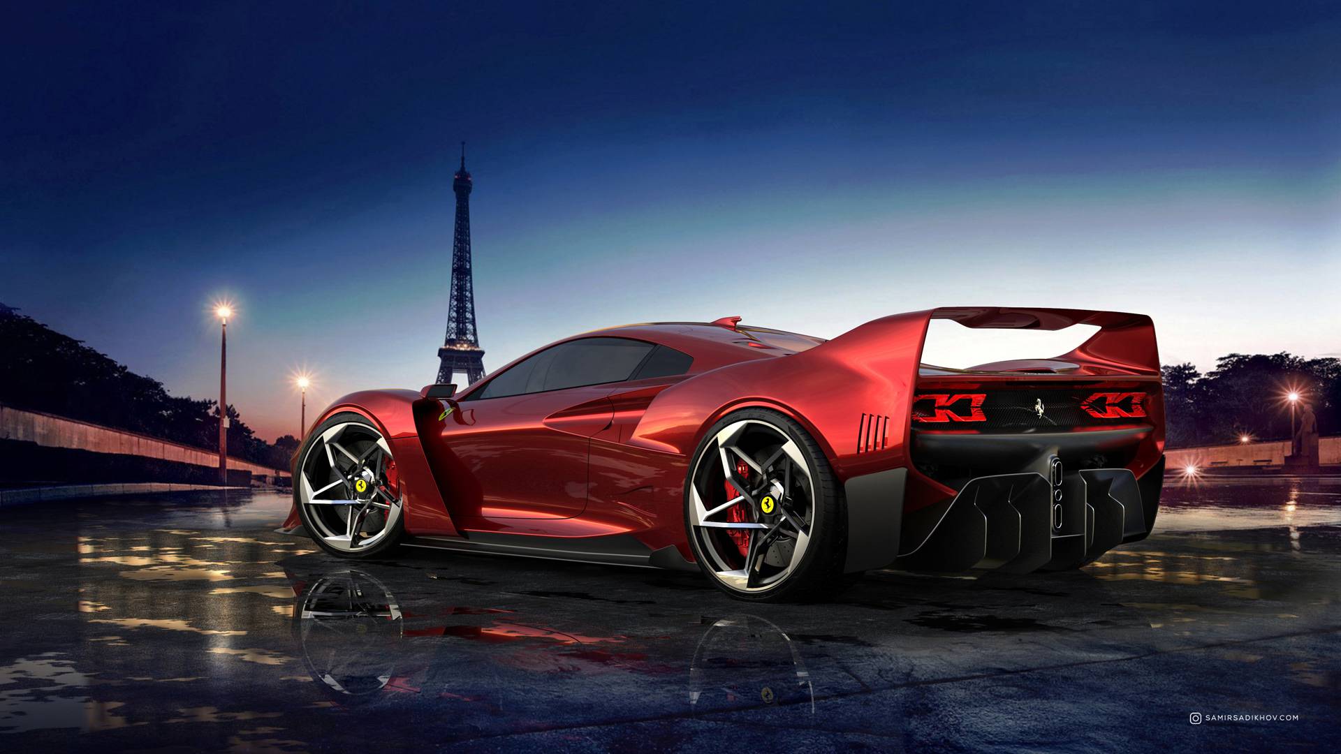 Ferrari F40 Tribute - Rendering by Samir Sadikhov - Foto 1 di 34