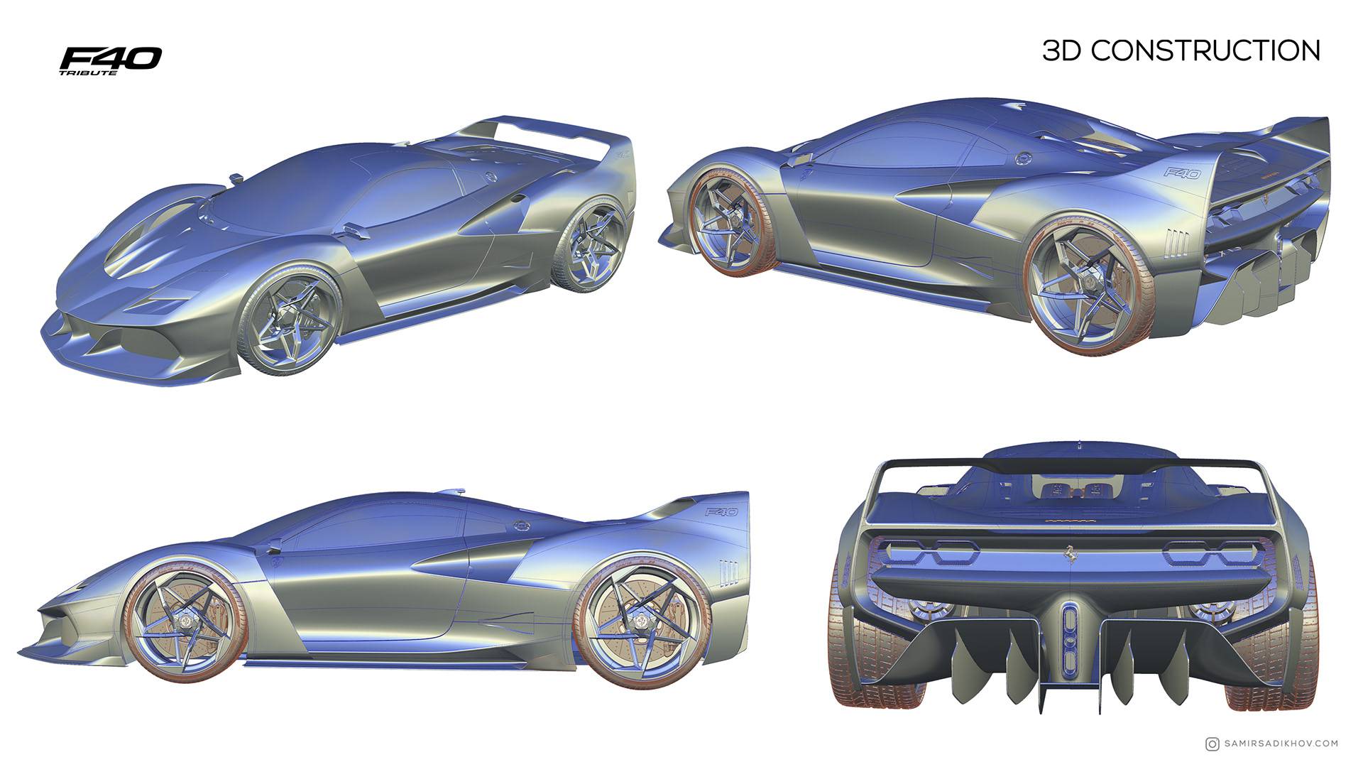 Ferrari F40 Tribute - Rendering by Samir Sadikhov - 16/34