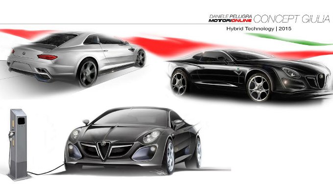 Alfa Romeo Giulia: 3 esclusivi Sketch Concept di Daniele Pelligra ...