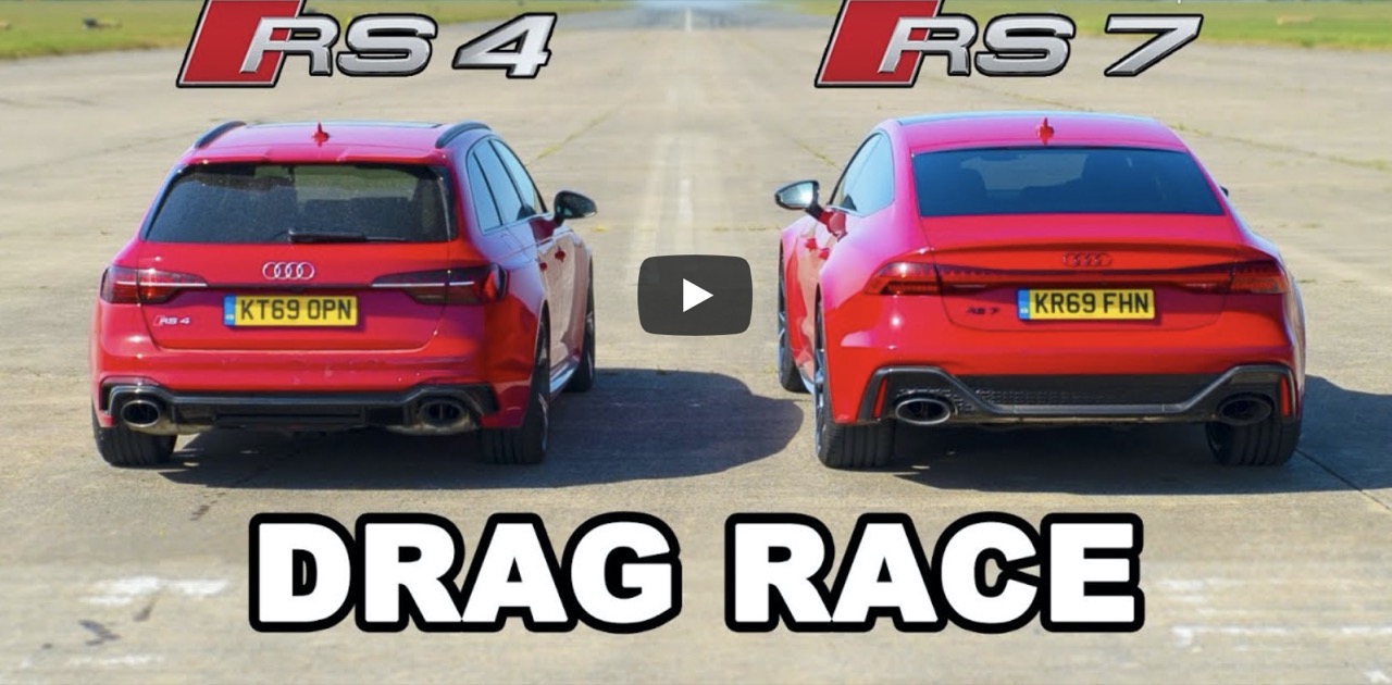 Audi RS4 2020: la drag race con l’Audi RS7 Sportback, V6 contro V8, chi ...