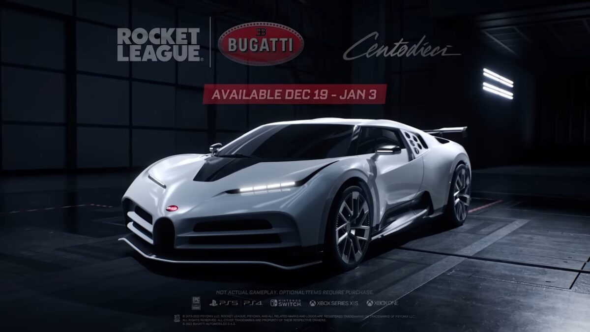 Bugatti Centodieci sbarca in Rocket League